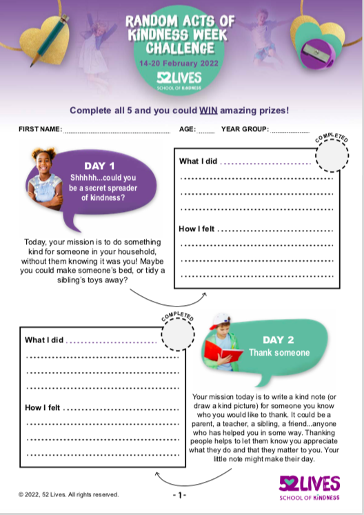 Random Acts of Kindness Week - School of Kindness